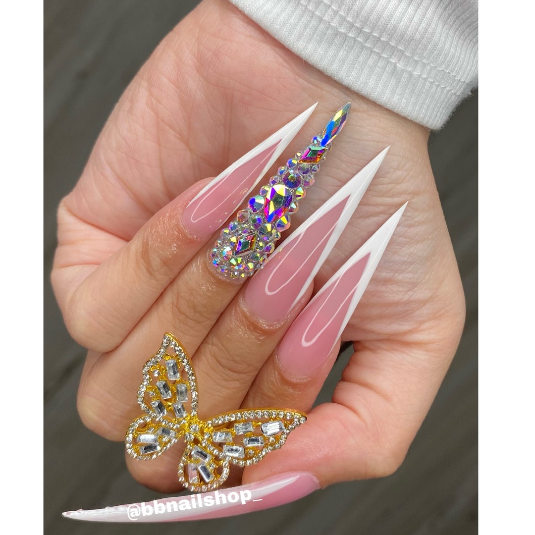 White V-french Set W/bling - Etsy