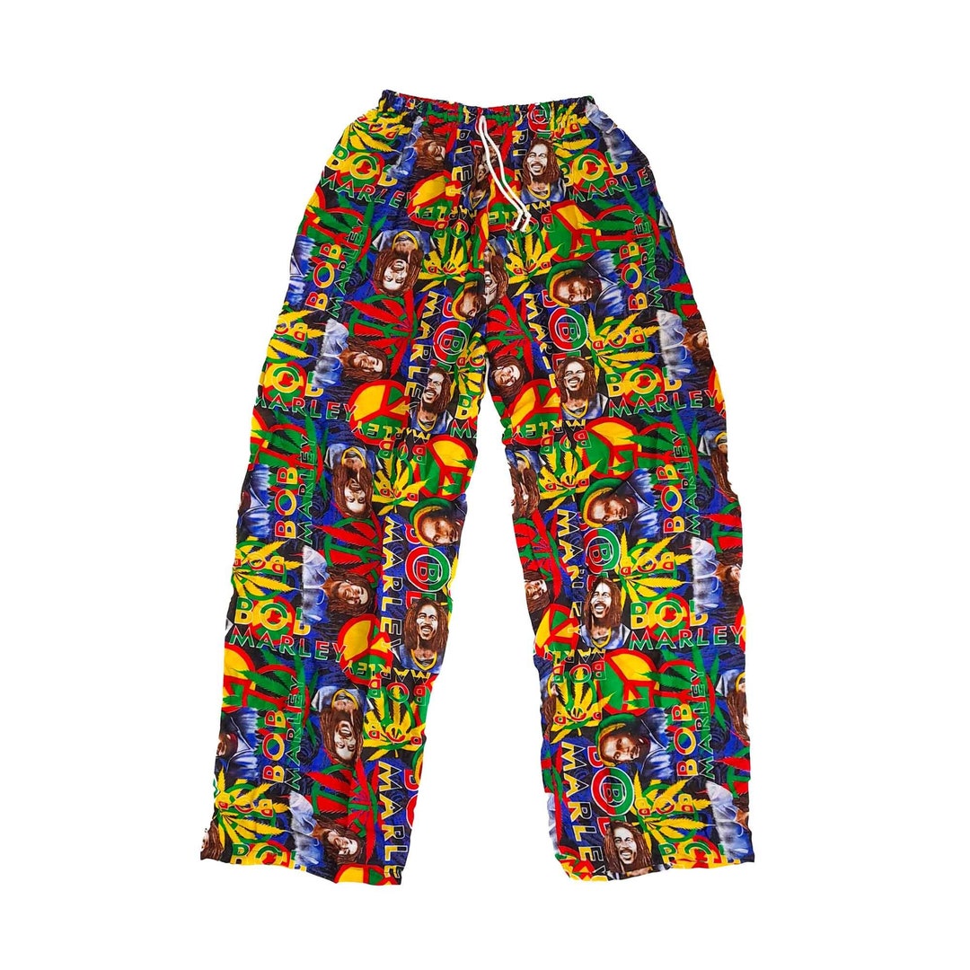Rasta Pants Bob Marley Weed Hippie Marijuana Festival Unisex Gypsy ...