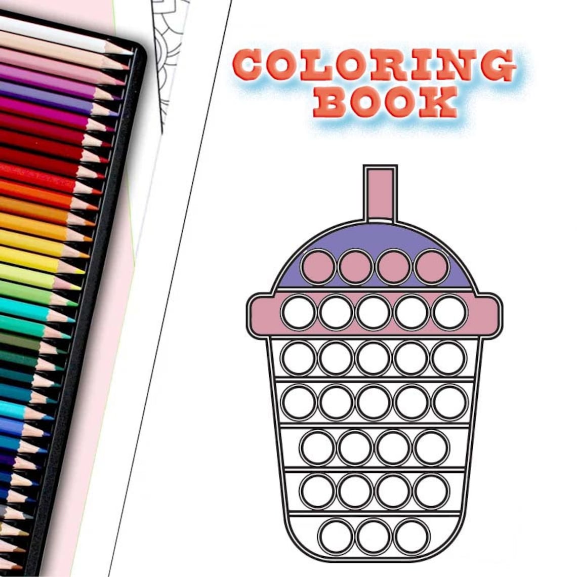 20 POP IT Fidget Coloring Pages for Kids Best Gift for Girls - Etsy