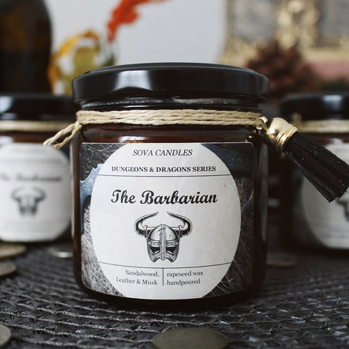 Dungeons and Dragons D&D Dnd Candle the Barbarian - Etsy