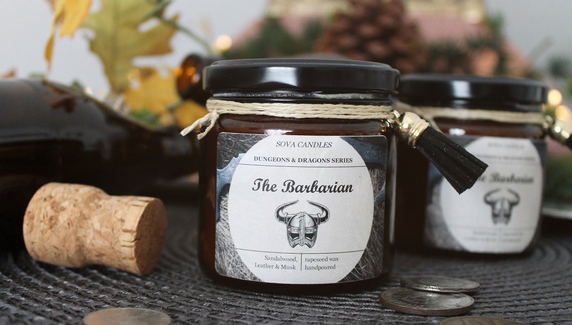Dungeons and Dragons D&D Dnd Candle the Barbarian - Etsy