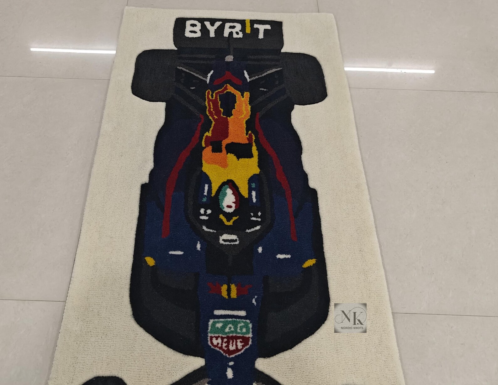 Hand-tufted Wool Red Bull Racing F1 Car Rug | Kids Room Rugs - Etsy