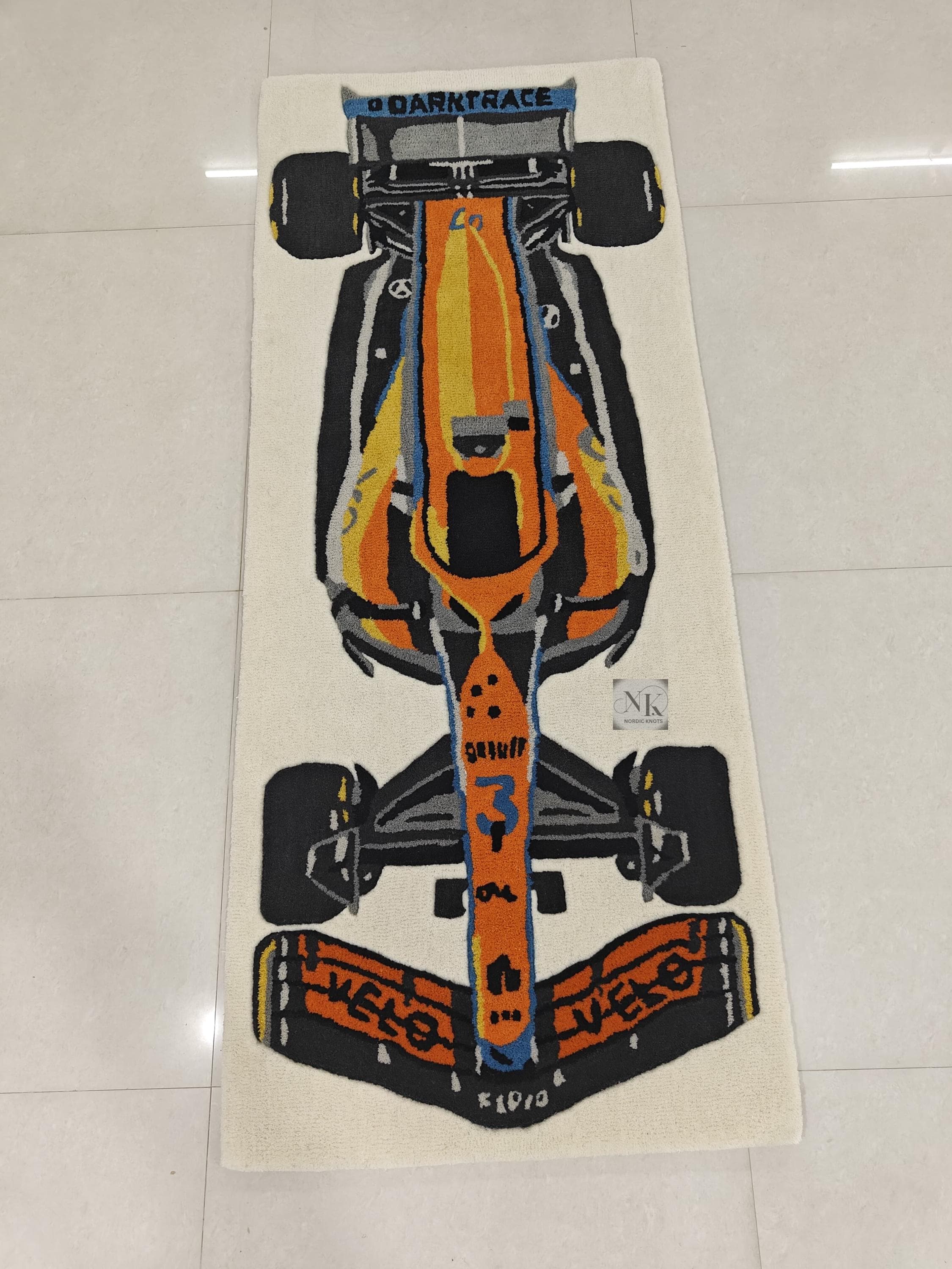 Mclaren F1 Race Car Rug- Stylish Formula 1 Themed Home Accent- Ideal ...