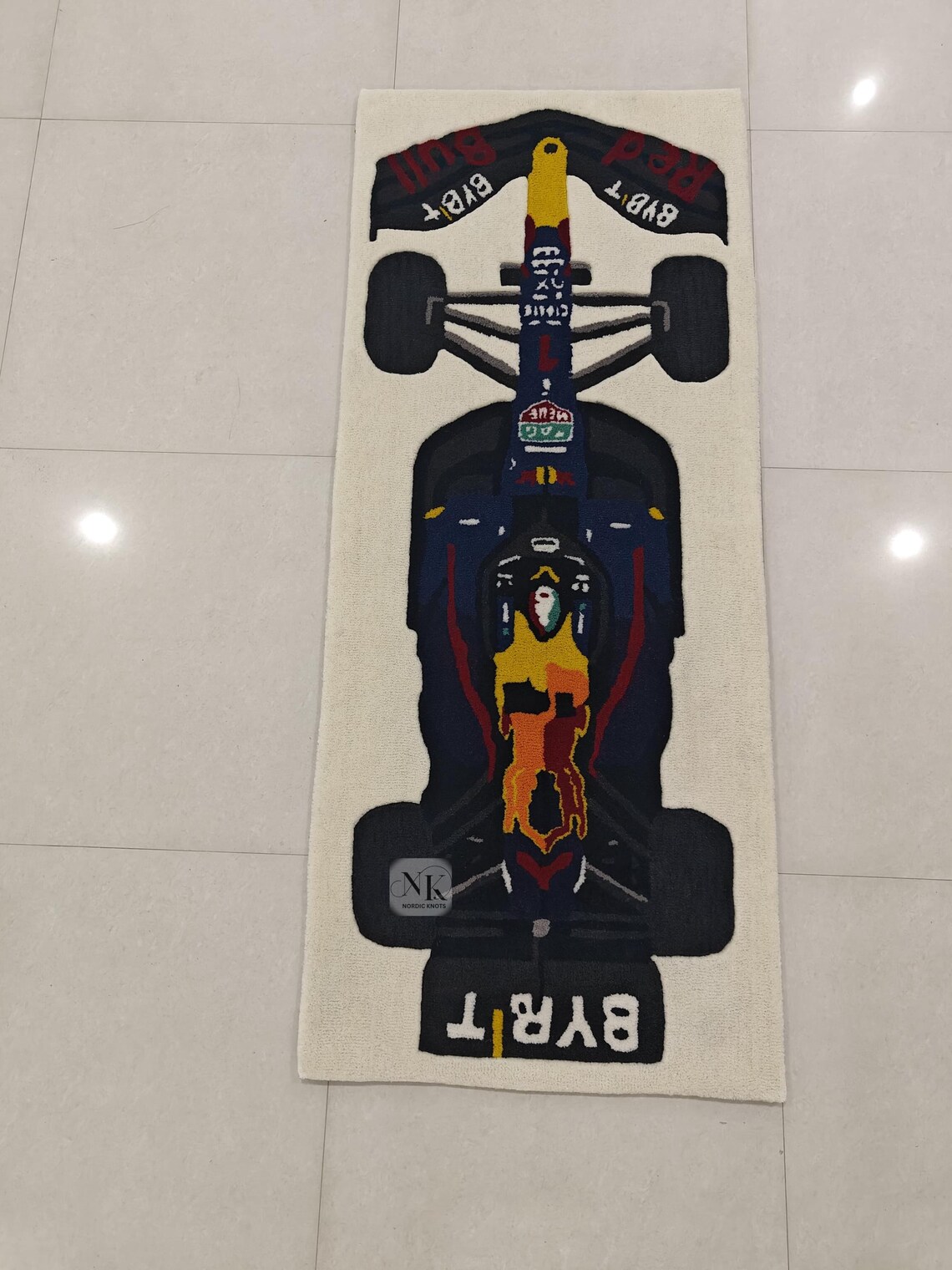 Hand-tufted Wool Red Bull Racing F1 Car Rug | Kids Room Rugs - Etsy