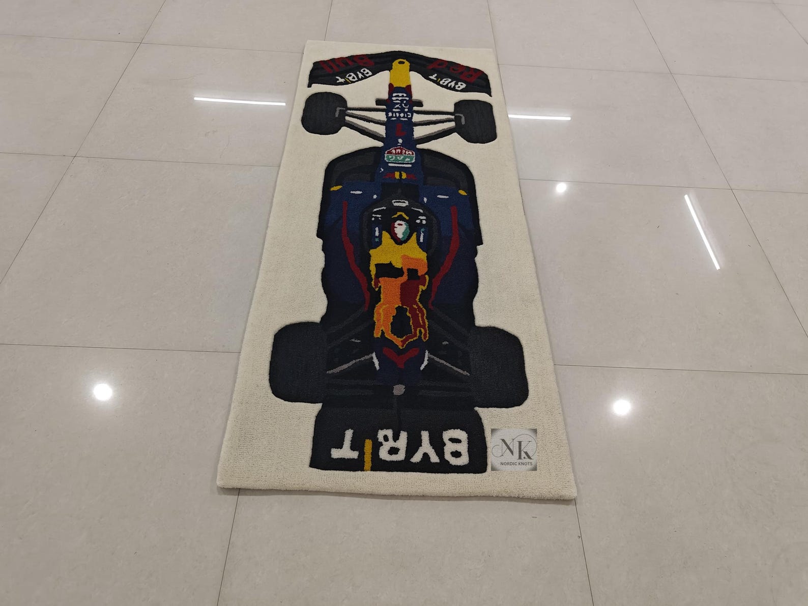 Hand-tufted Wool Red Bull Racing F1 Car Rug | Kids Room Rugs - Etsy