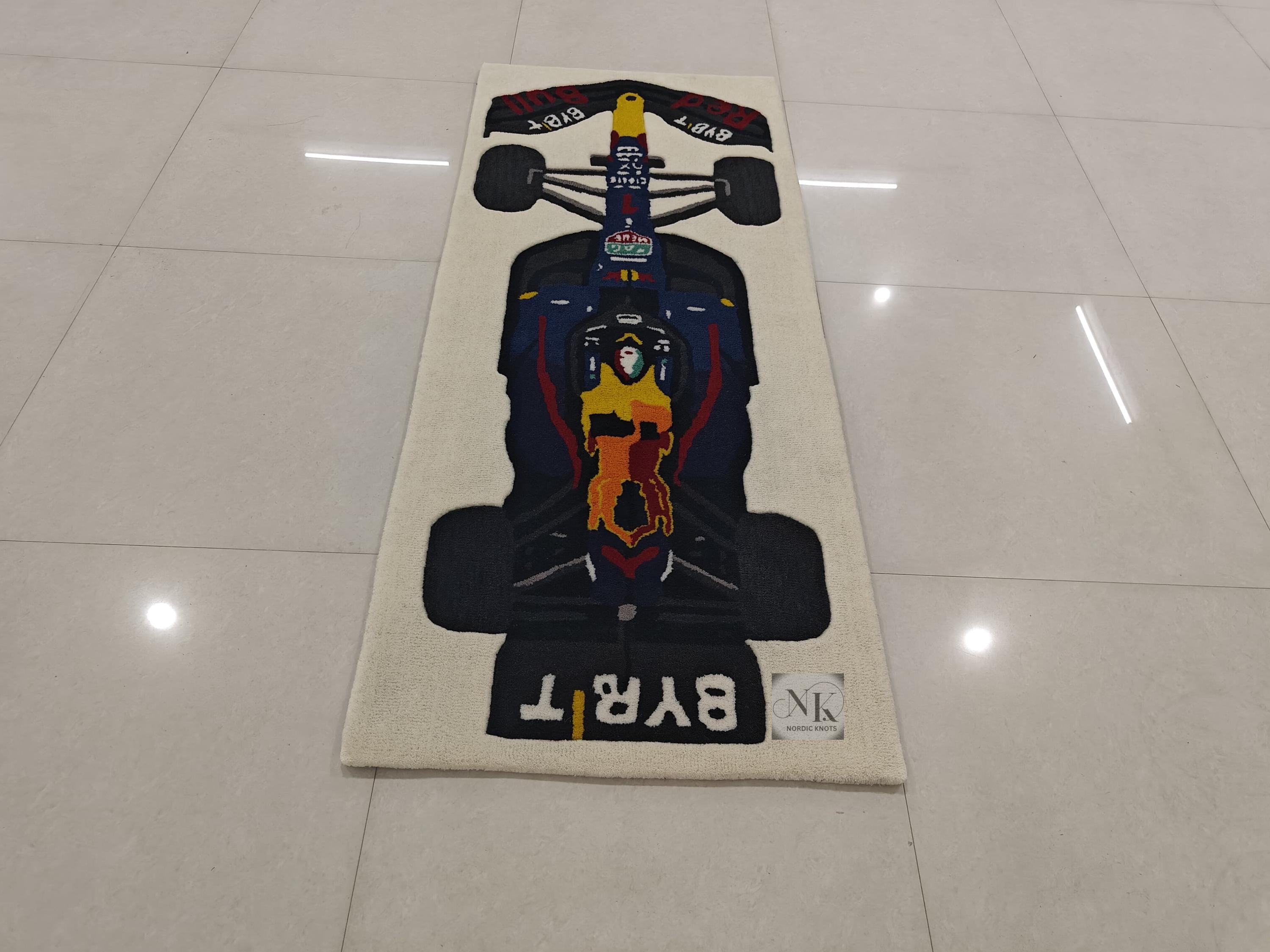 Hand-tufted Wool Red Bull Racing F1 Car Rug | Kids Room Rugs - Etsy