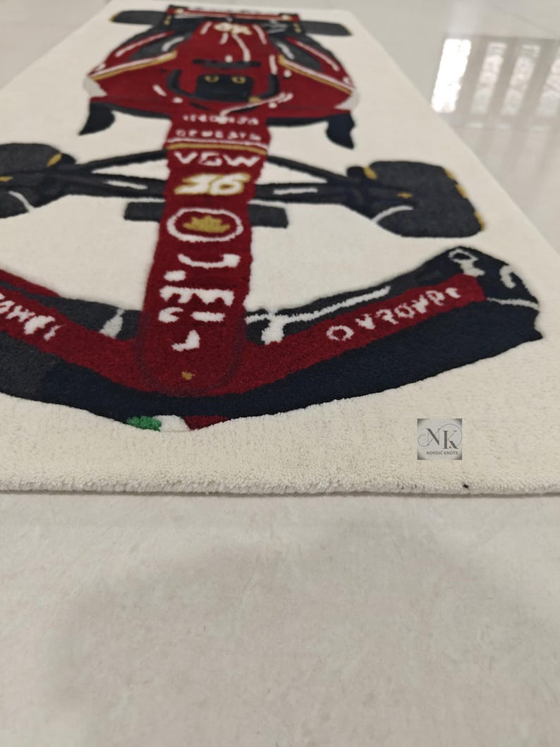 Ferrari F1 Car Rug- Formula 1 Racing Design- Unique Motorsport Home ...