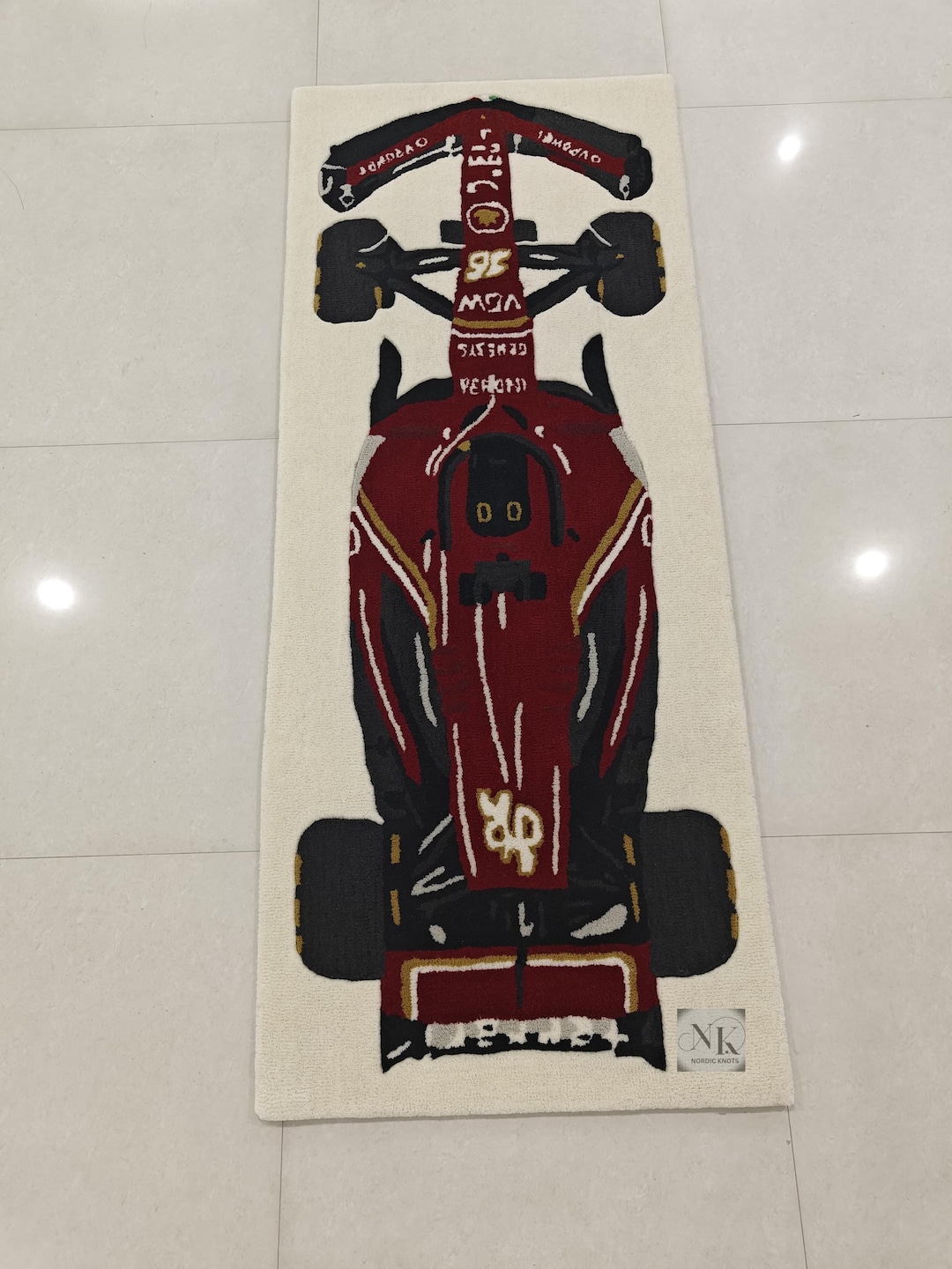 Ferrari F1 Car Rug- Formula 1 Racing Design- Unique Motorsport Home ...