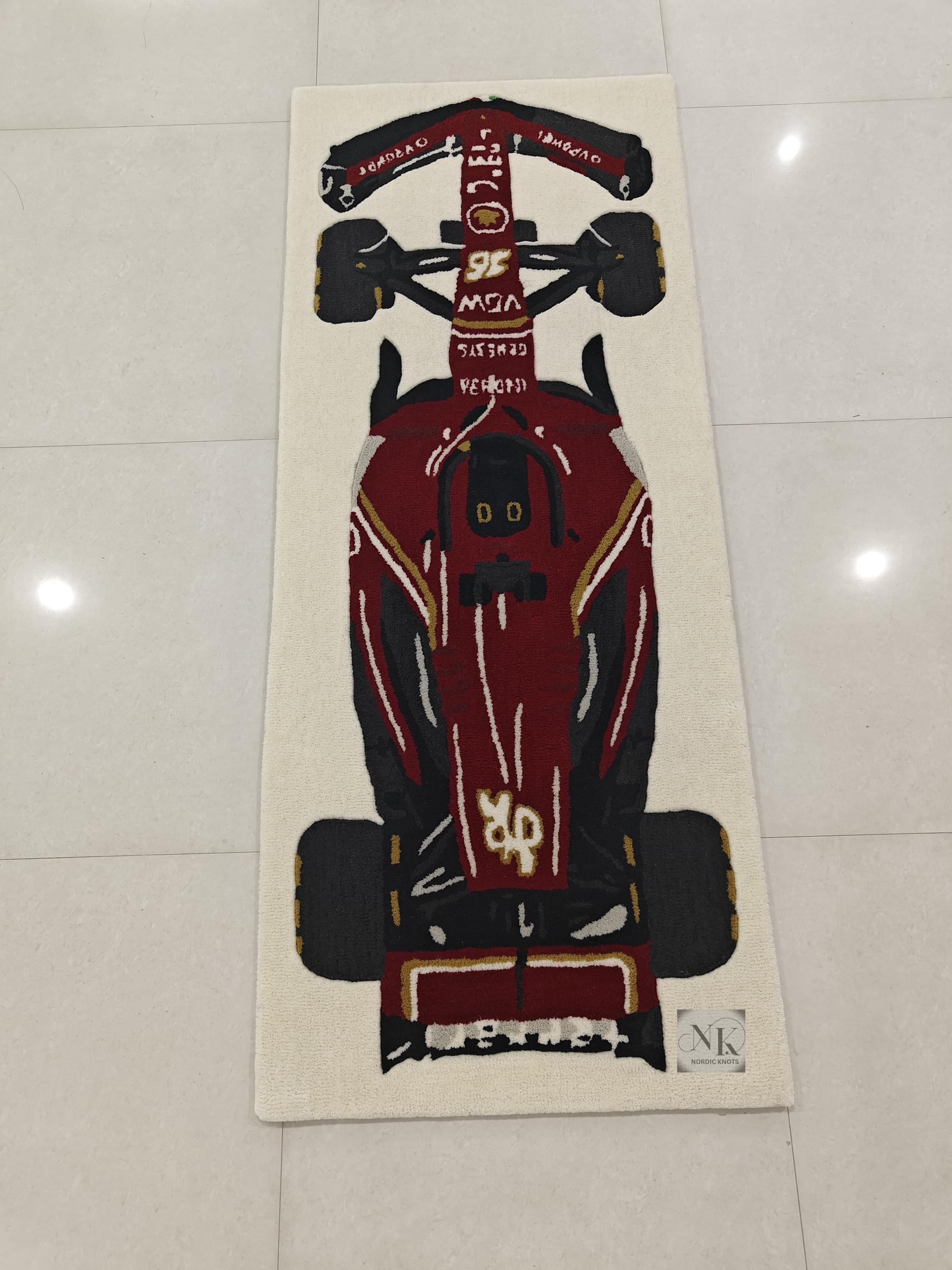 Ferrari F1 Car Rug- Formula 1 Racing Design- Unique Motorsport Home ...