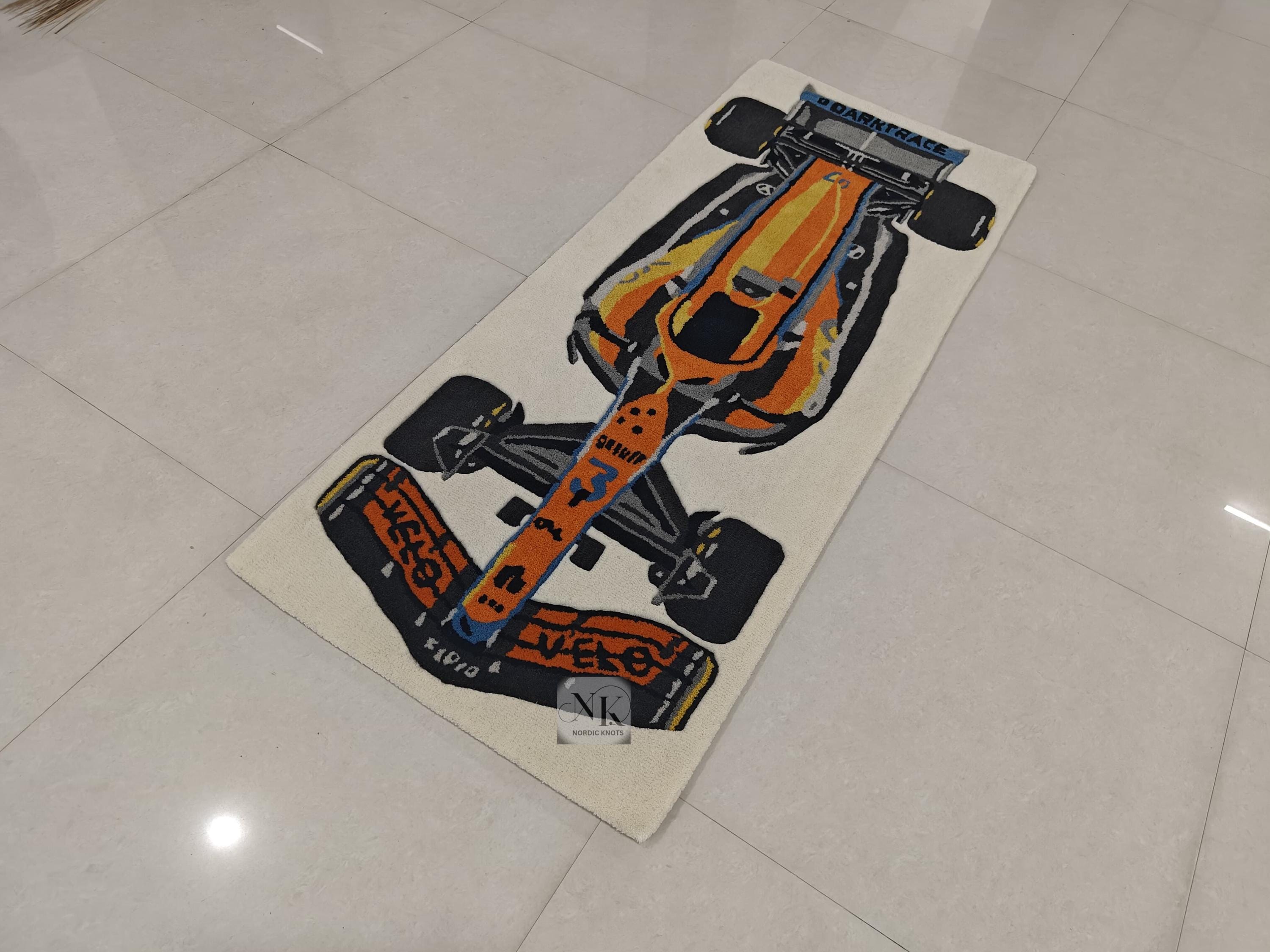 Mclaren F1 Race Car Rug- Stylish Formula 1 Themed Home Accent- Ideal ...
