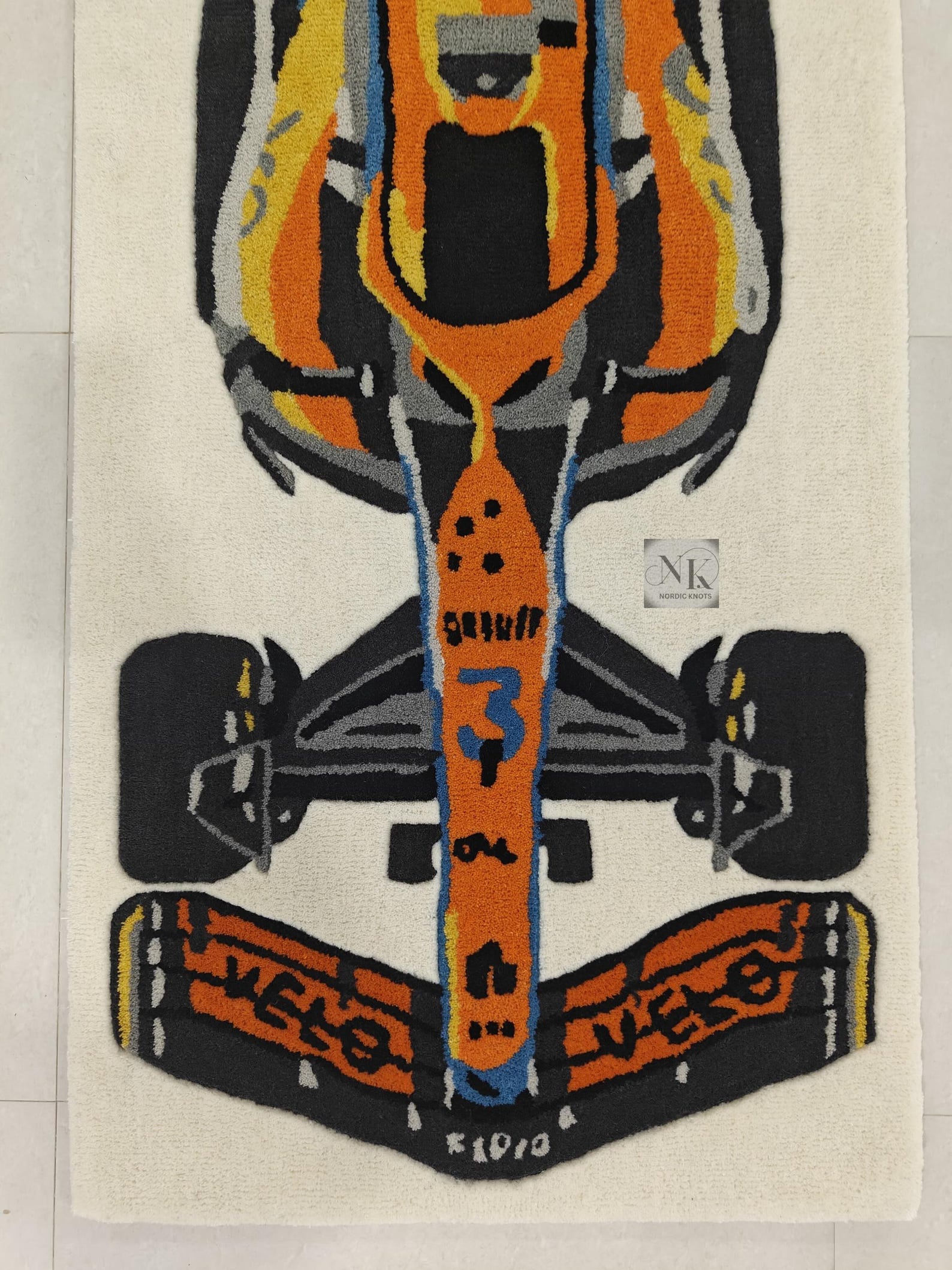 Mclaren F1 Race Car Rug- Stylish Formula 1 Themed Home Accent- Ideal ...