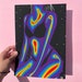 Trippy Colourful Body A4 Art Print Female Body Art Body - Etsy