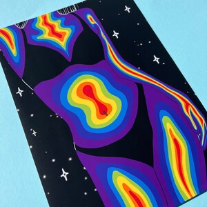 Trippy Colourful Body A4 Art Print - Etsy