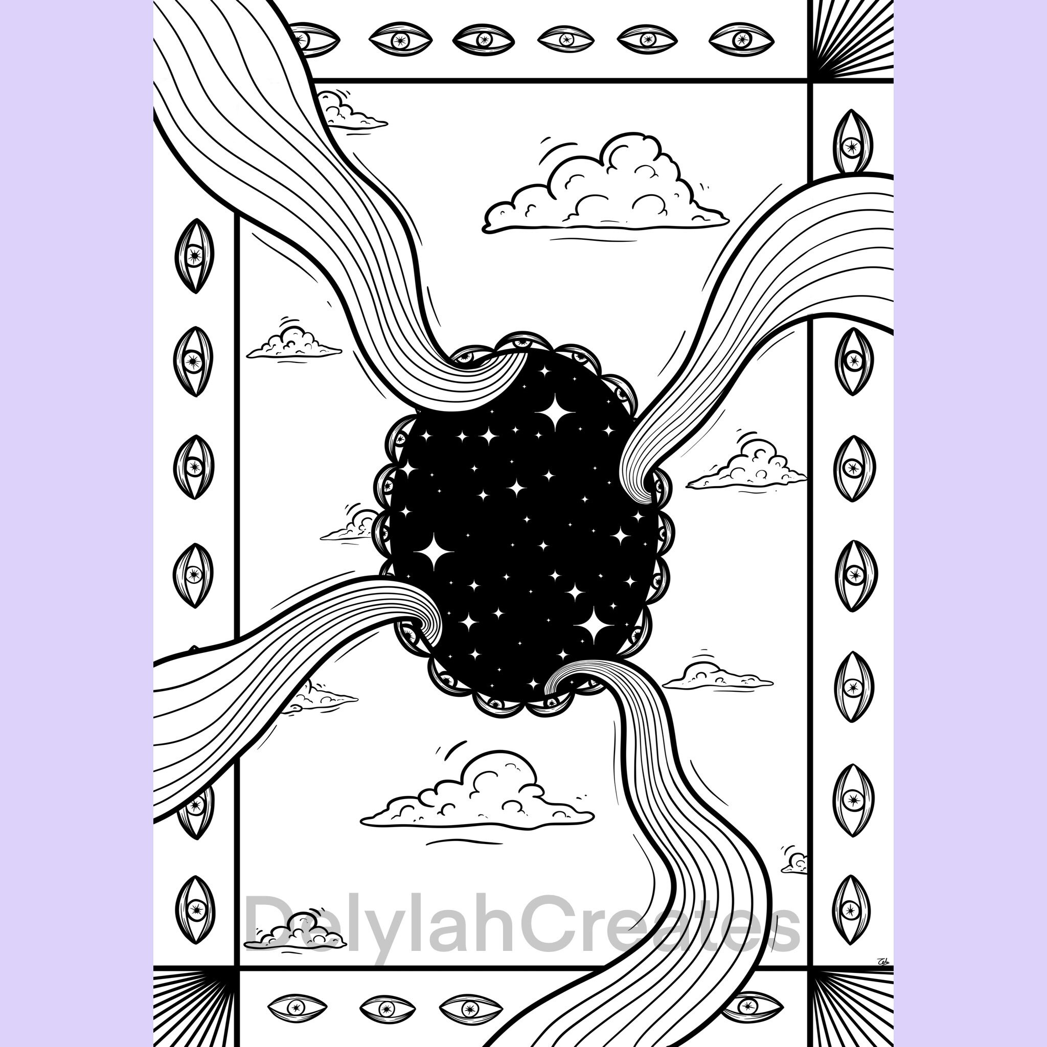 Trippy Eye Coloring Pages