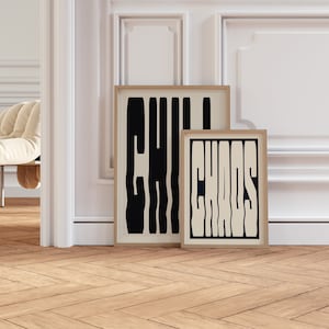 Chaos Wall Art Print, Chaos Print, Modern Typography Print, Home Decor ...