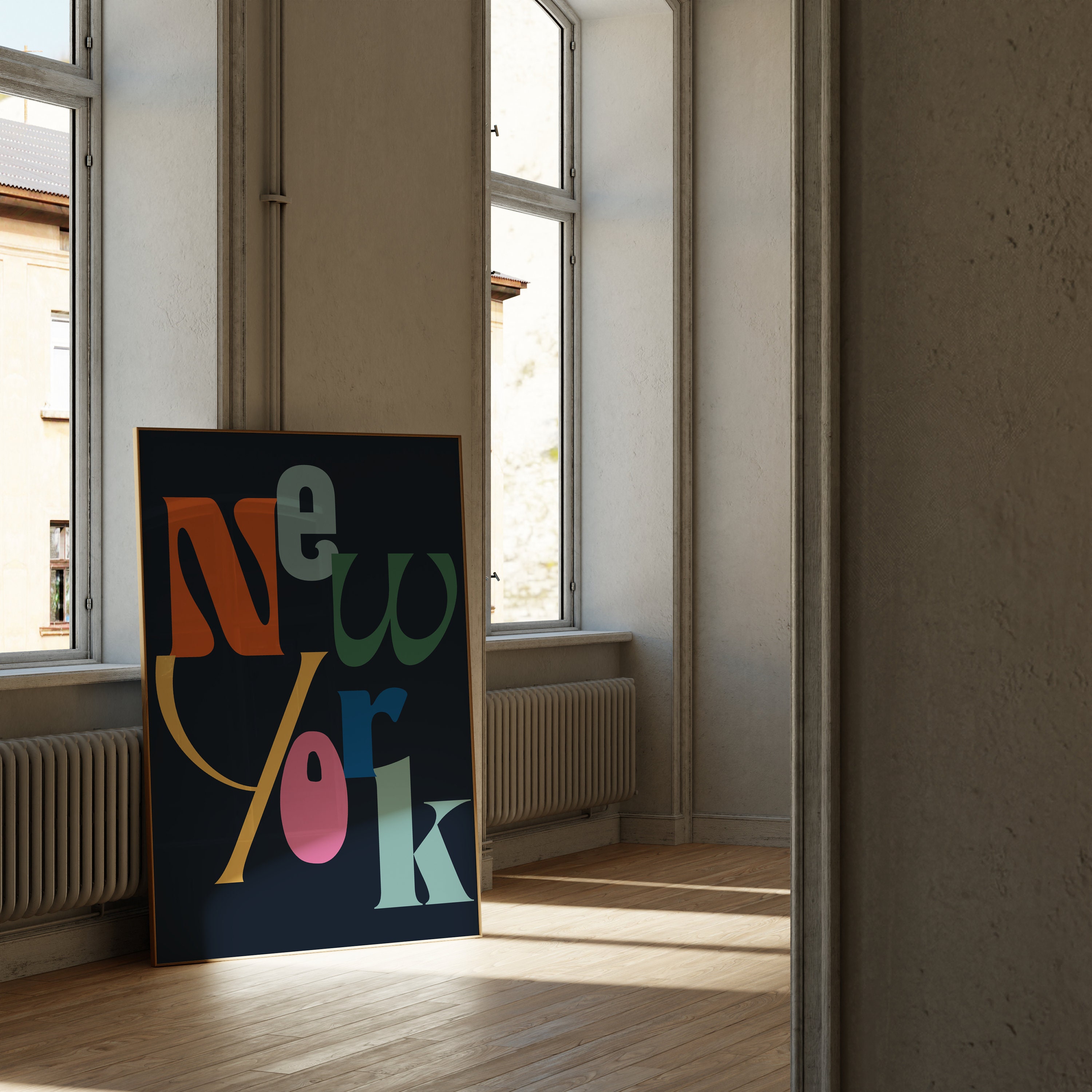 Personalised City Name Art, Custom City Name Print, City Poster, Mid ...