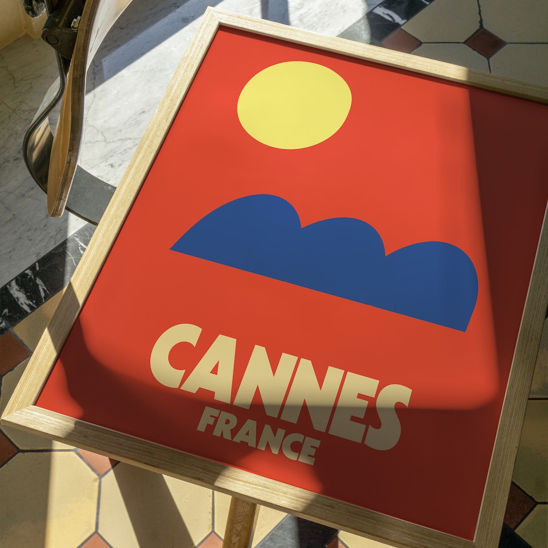 City Art, Cannes Print, France Poster, Cannes Cityscape, City Poster ...