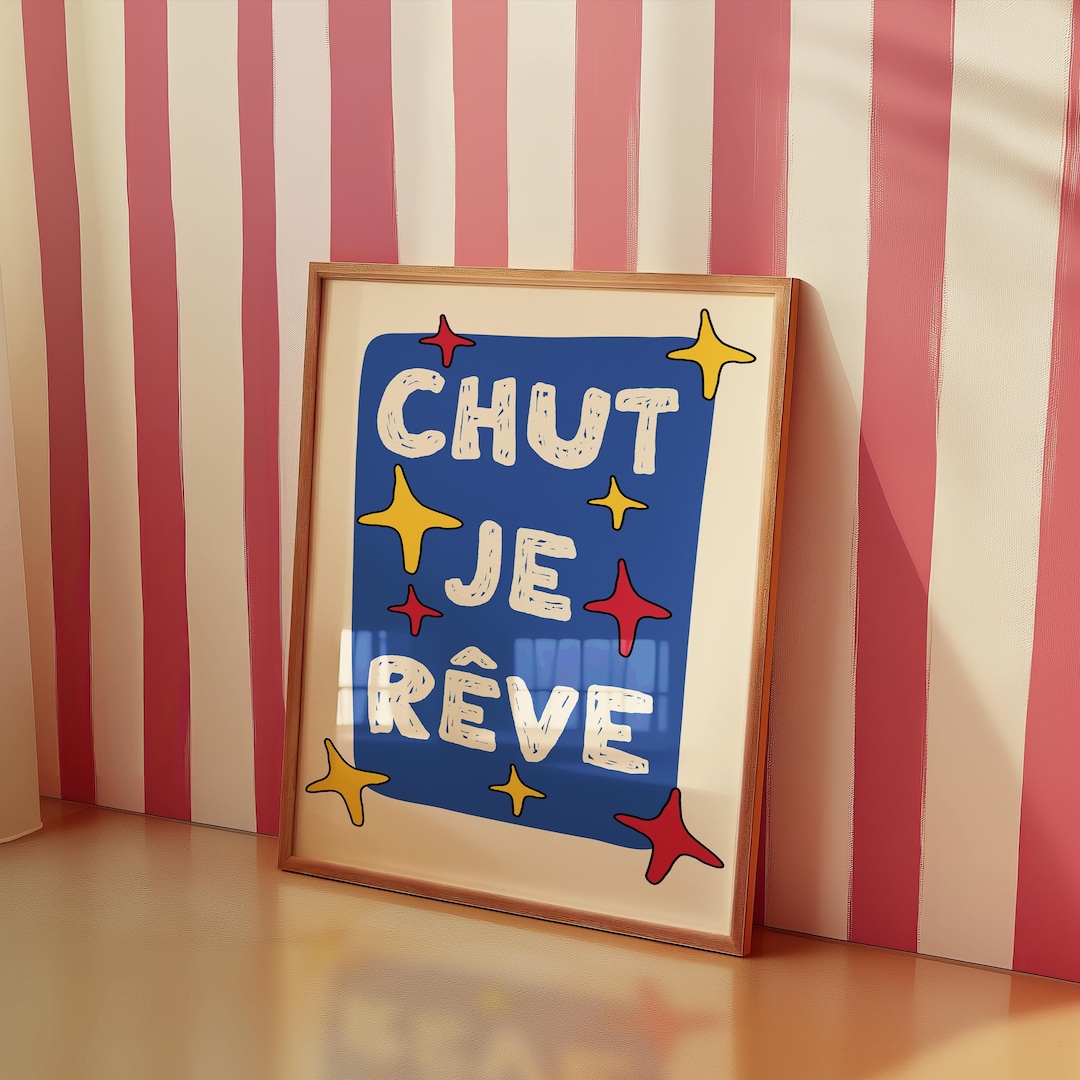 Shhh, I'm Dreaming Poster Kids Wall Art, Colorful Kids Room Poster, Fun ...