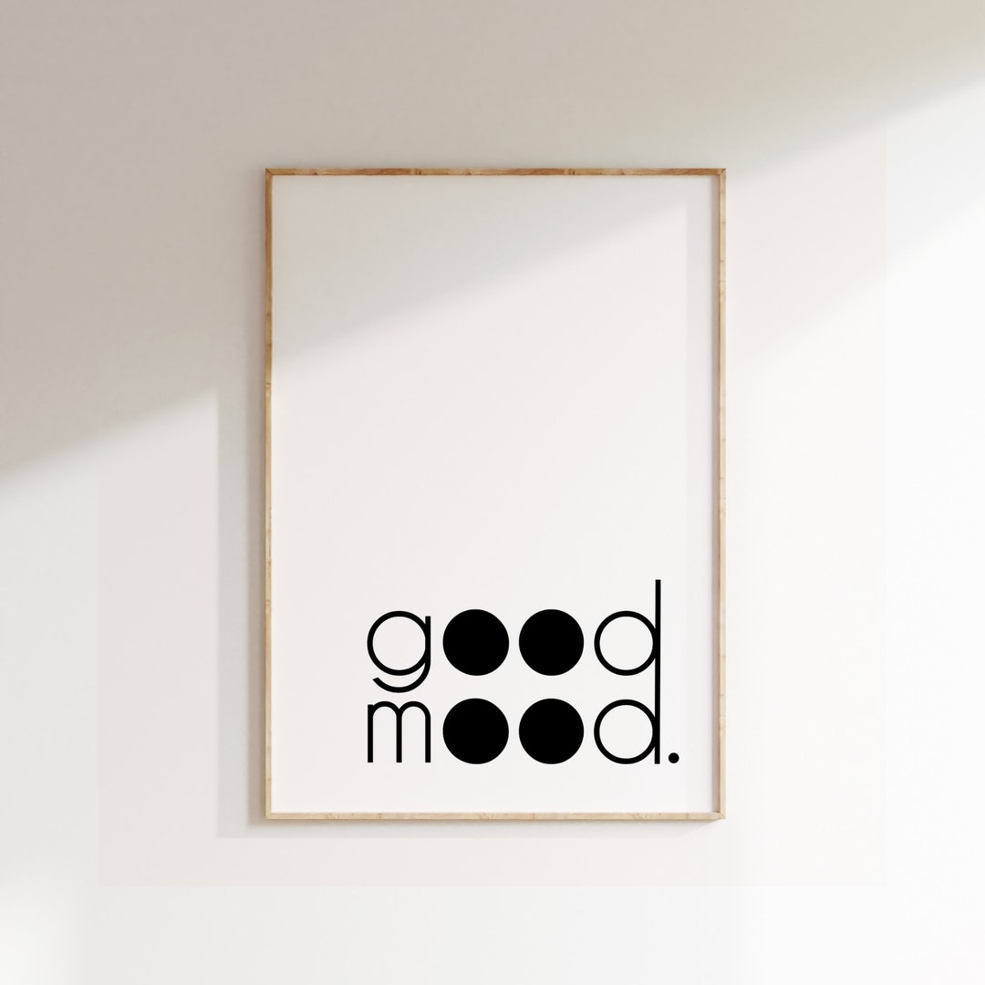 Good Mood Poster, Minimalist Print, Modern Design Print, Home Decor ...