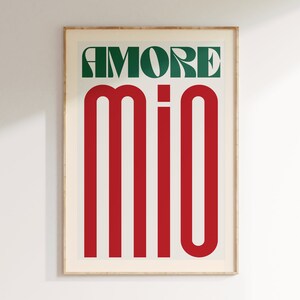 Inspired Music Print, Amore Mio Print, Music Print, Lyrics Poster, Gig ...