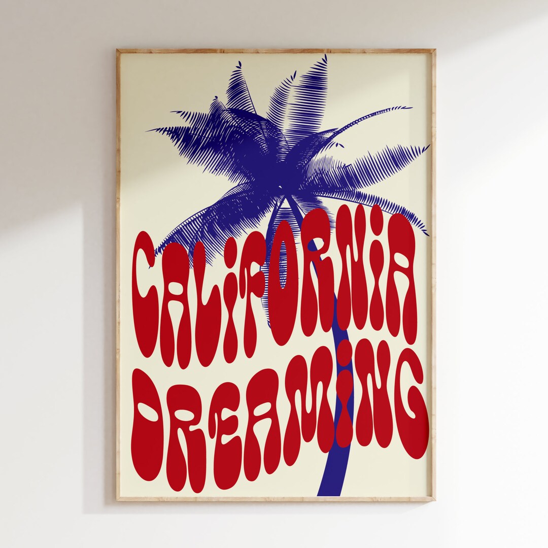 California Dreaming Inspired Music Print, Song Lyrics Print, Music Gift ...