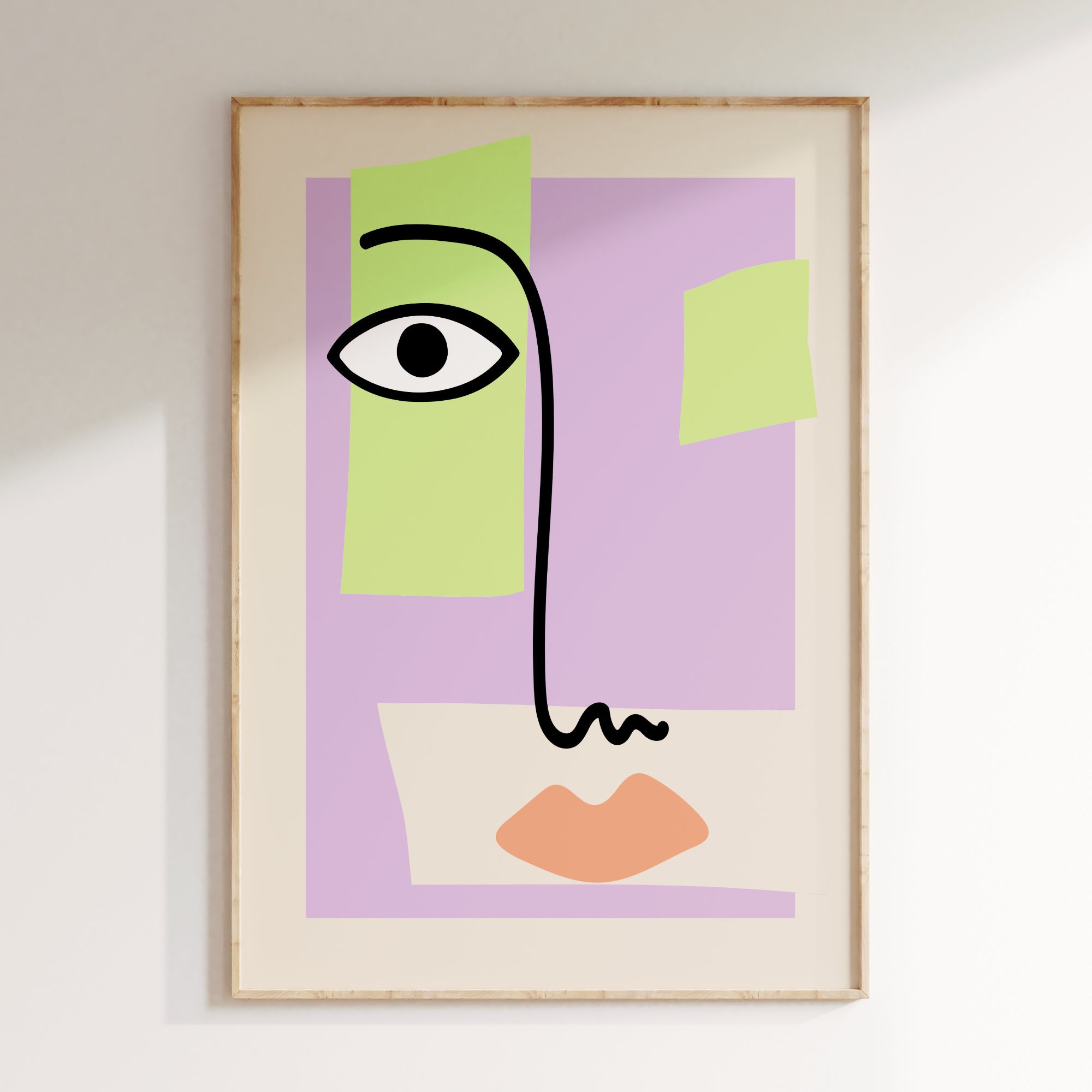 Face Abstract Wall Poster, Wall Decor, Home Deco, Wall Art, Abstract ...