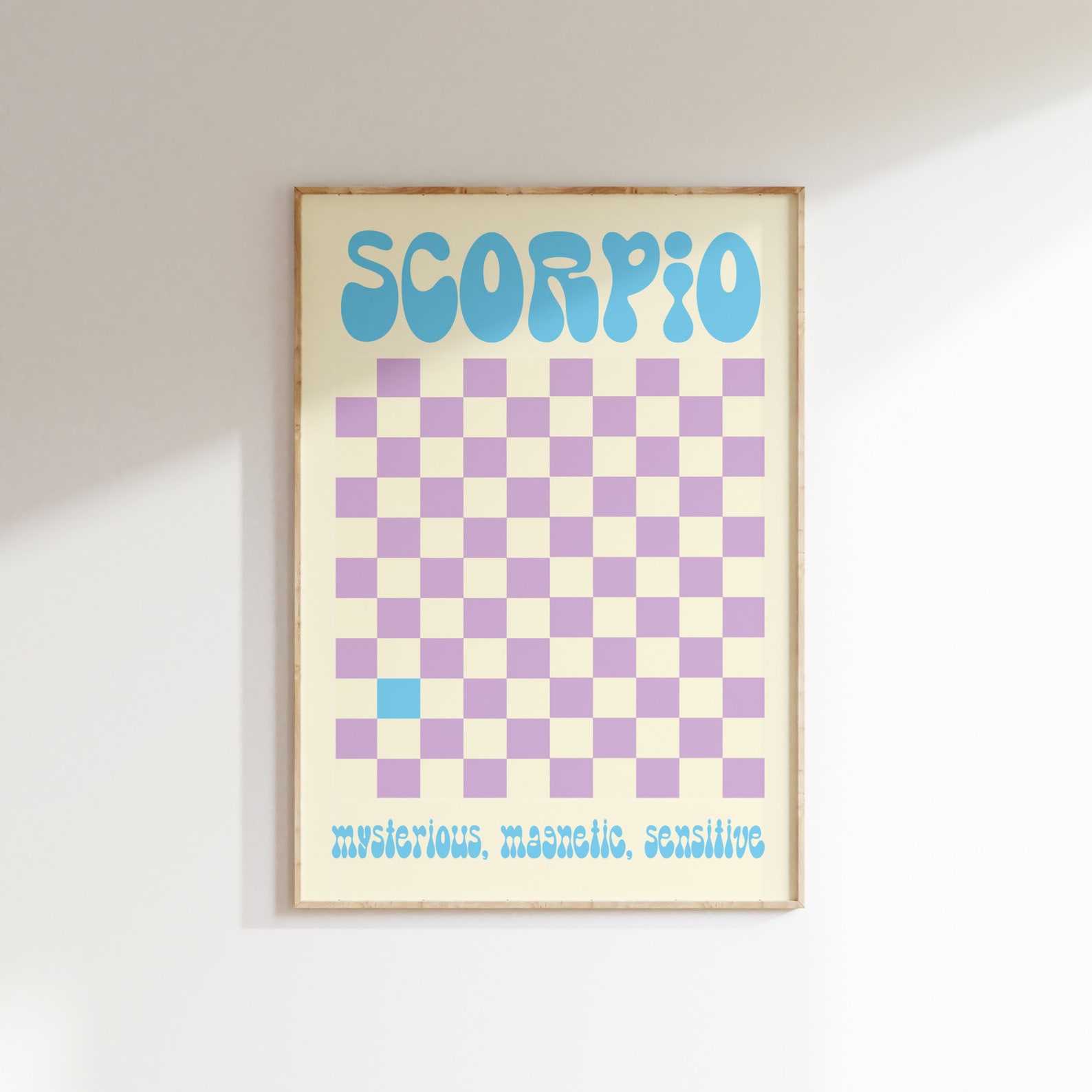 ZODIAC SCORPIO Retro Print Groovy Retro Wall Art Pastel - Etsy