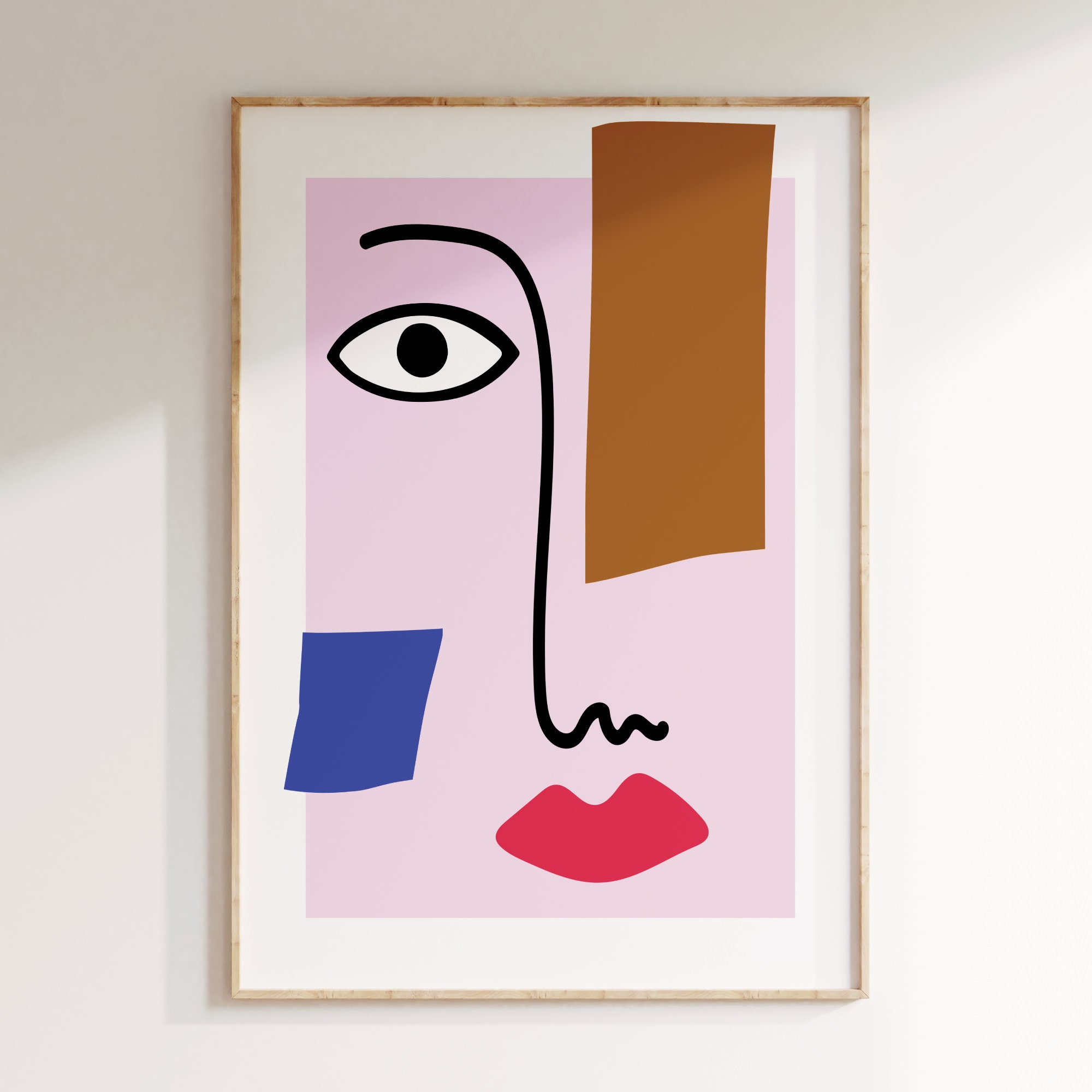 Face Abstract Wall Poster, Wall Decor, Home Deco, Wall Art, Abstract ...