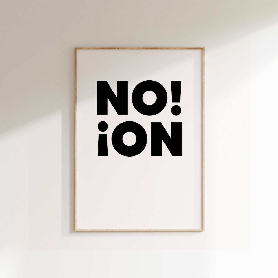 No Poster, Minimalist Print, Modern Design Print, Home Decor, Wall Art ...