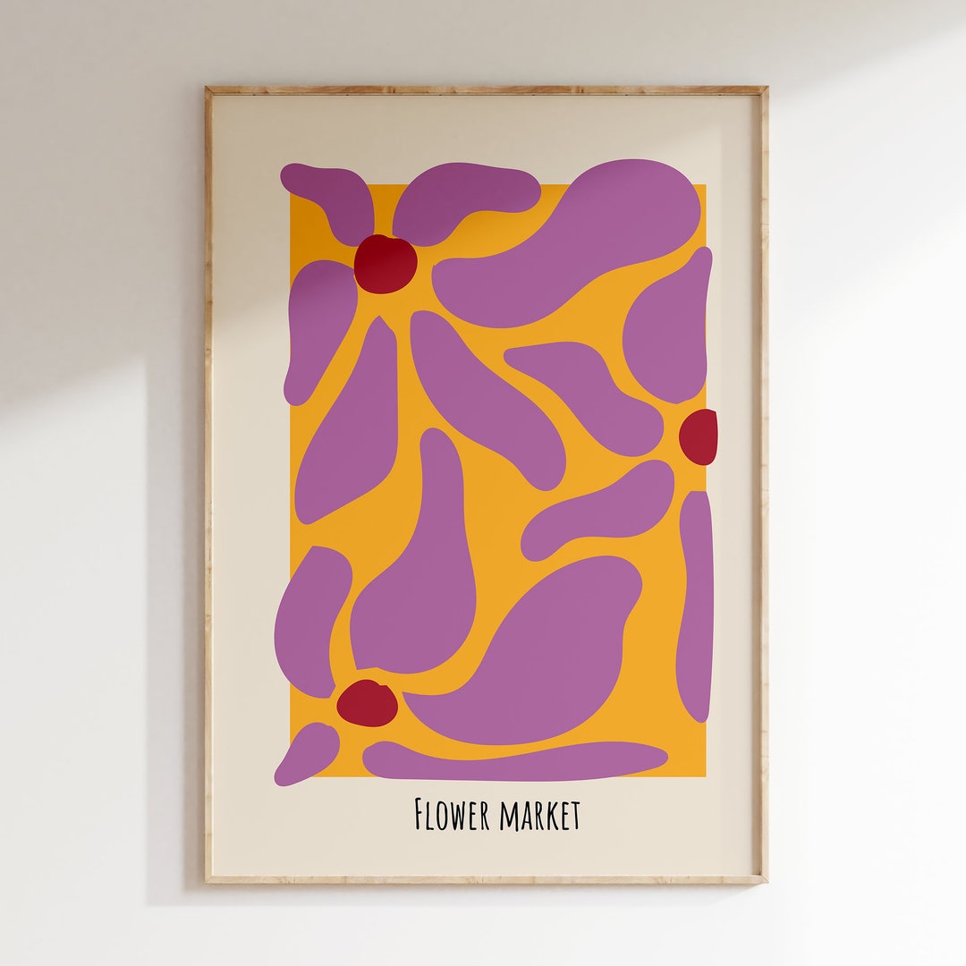 Flower Wall Poster, Home Deco Wall Art, Scandinavian Print, Japandi ...