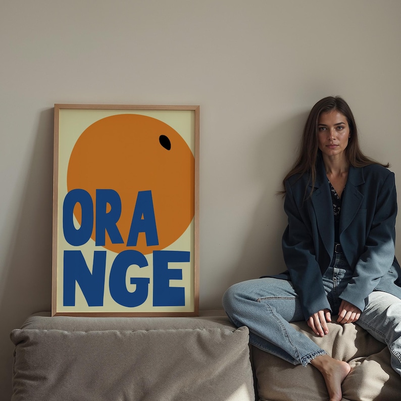 Orange Fruit Print: Maximalist Kitchen Wall Art - Etsy Australia