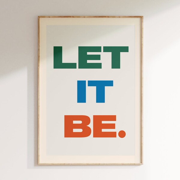Let It Be - Etsy
