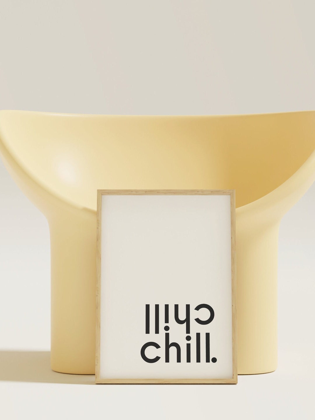 Chill Typography Print: Minimalist Modern Wall Art - Etsy
