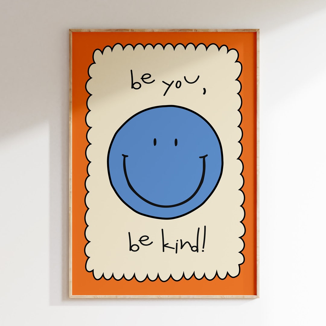 Be You Kids Poster, Kids Room Bold Poster, Colorful Kids Wall Art ...