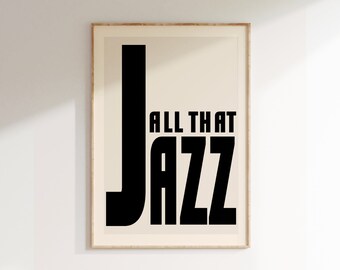 All That Jazz Poster - Etsy
