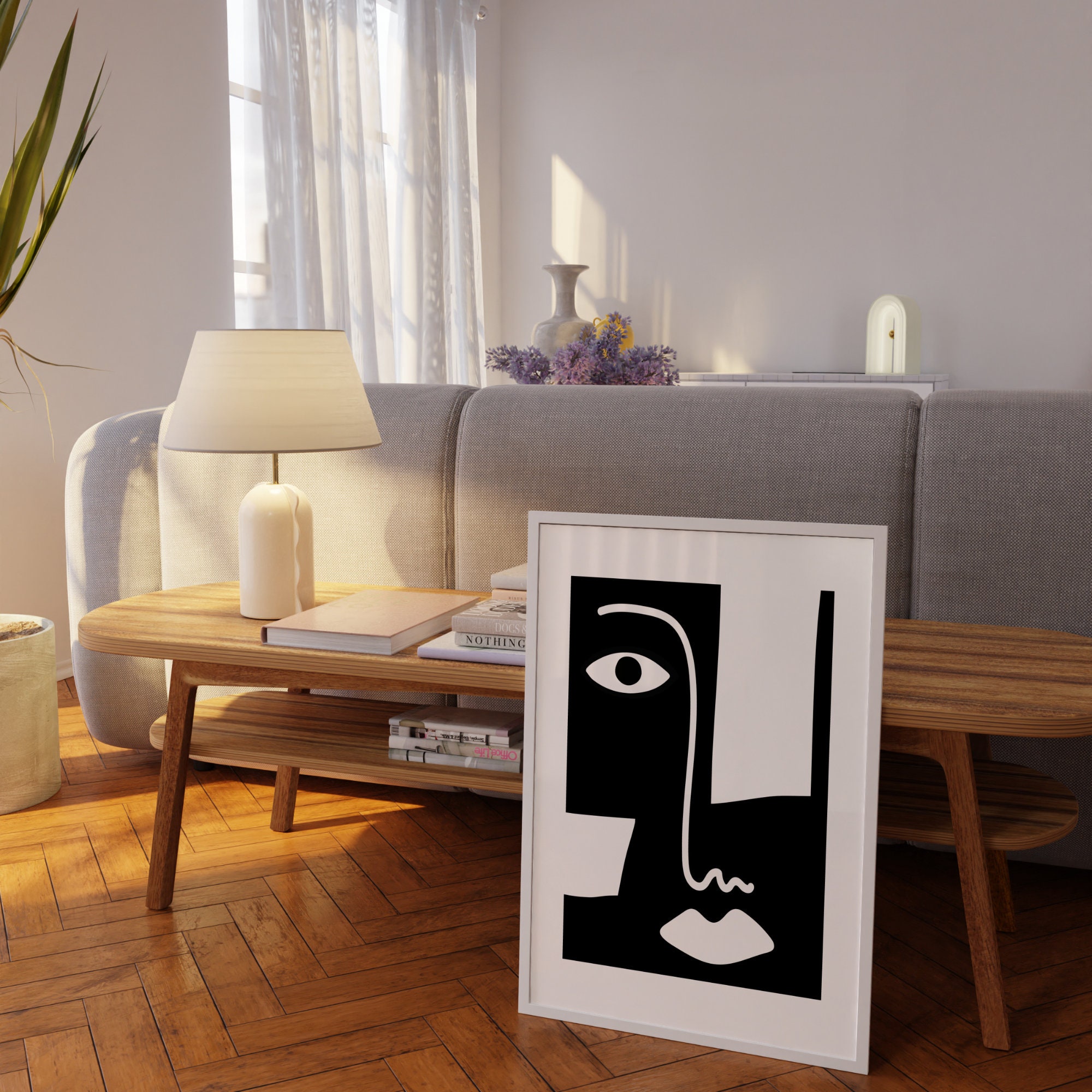 Face Abstract Wall Poster, Wall Decor, Home Deco, Wall Art, Abstract ...