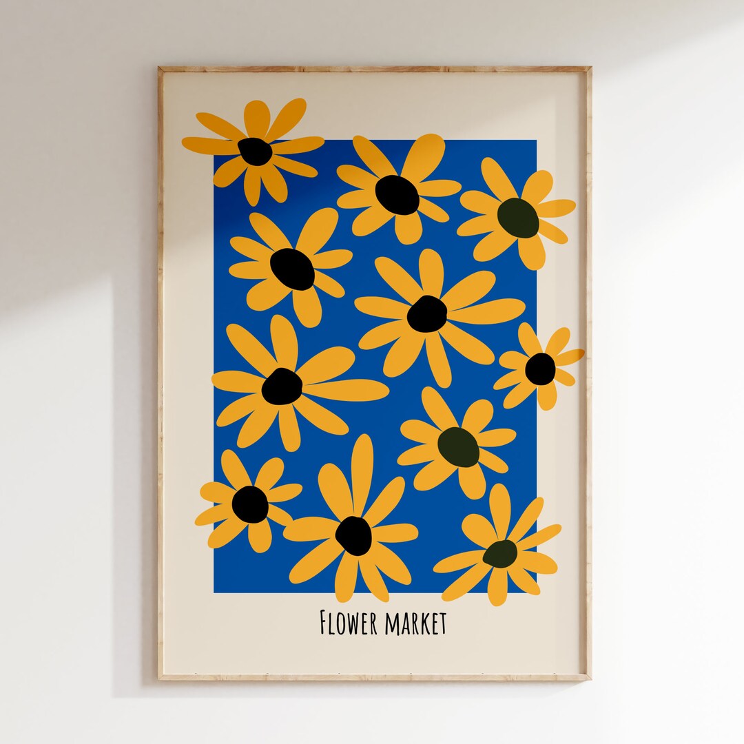 Flower Wall Poster, Home Deco Wall Art, Scandinavian Print, Japandi ...