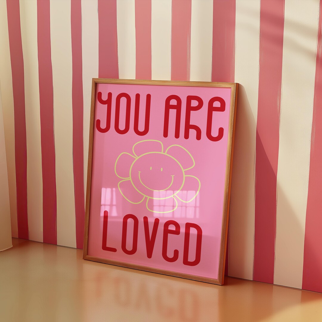 You Are Loved Poster Kids Wall Art, Colorful Kids Room Poster, Fun and ...