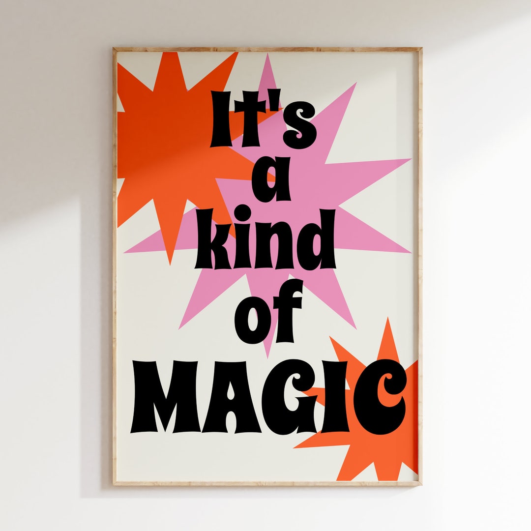 Inspired Music Print, It's a Kind of Magic, Music Print, Lyrics Poster ...