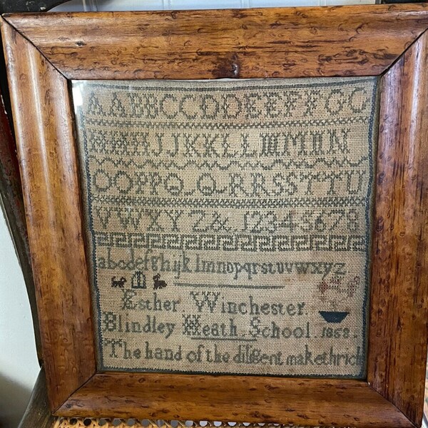19th Century Alphabet Sampler - Etsy 19th Century Alphabet Sampler - Etsy