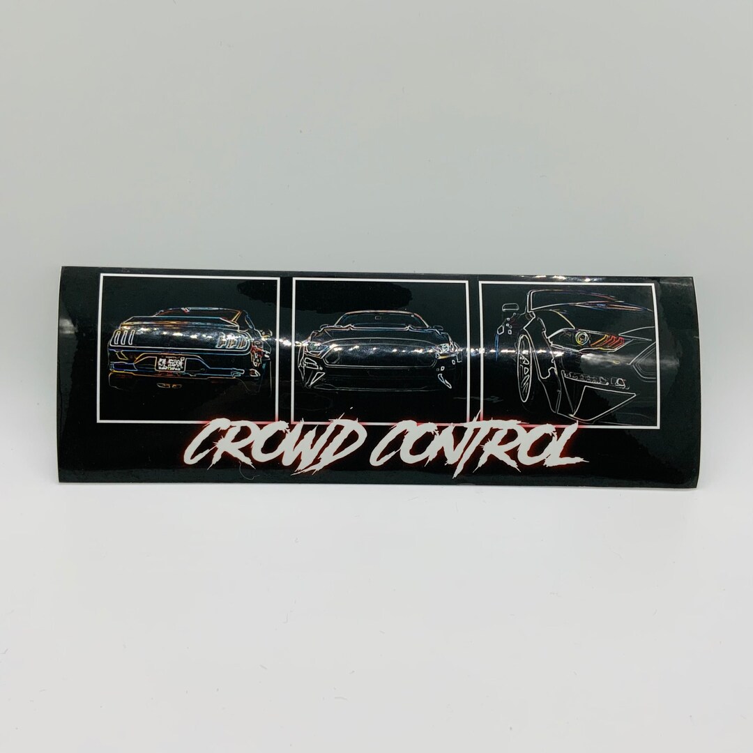 Crowd Control Slap Sticker Mustang Waterproof Vinyl Sticker Bumper - Etsy