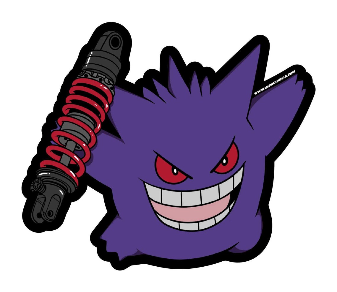 Gengar Coil Sticker JDM Decal Car Accessories Pokemon - Etsy