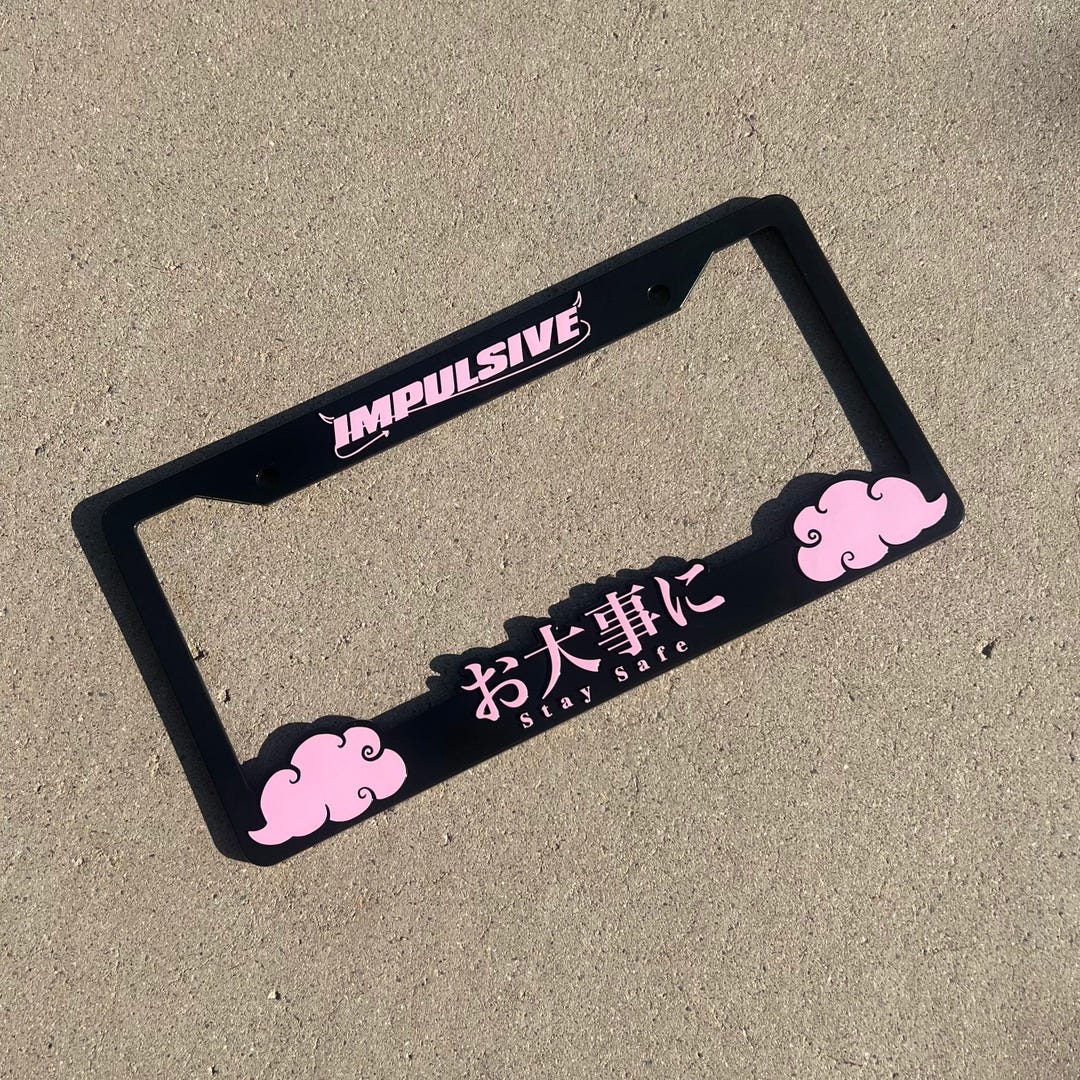 PINK Stay Safe License Frames - Etsy