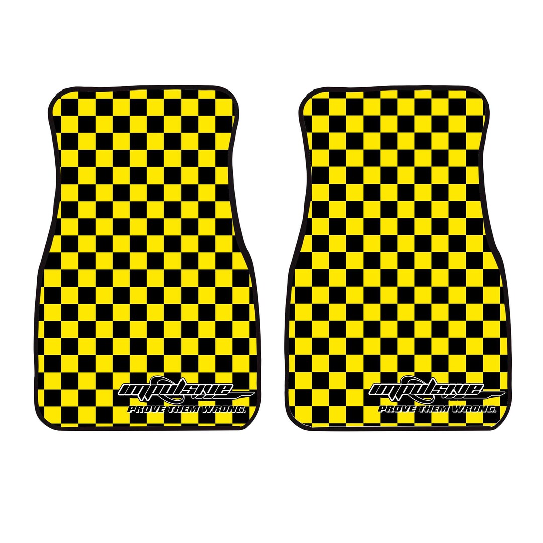 Checkered Floor Mats -YELLOW / PREORDER - Etsy