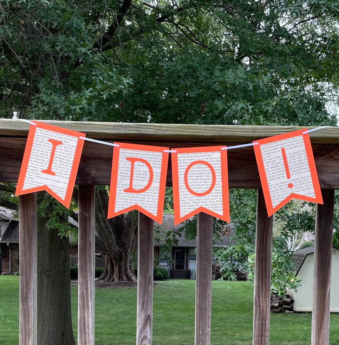 I Do We Do We Did Book Page Banner - Etsy