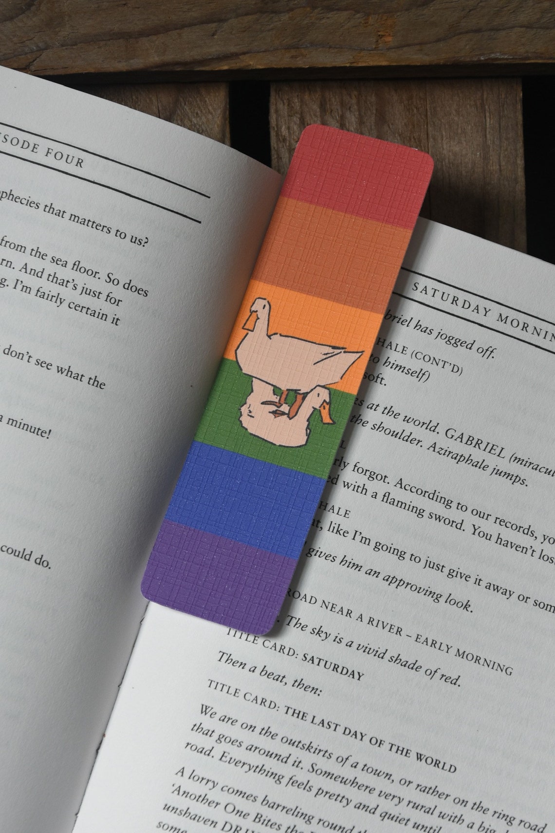 Pride Duck on Duck Bookmark - Etsy