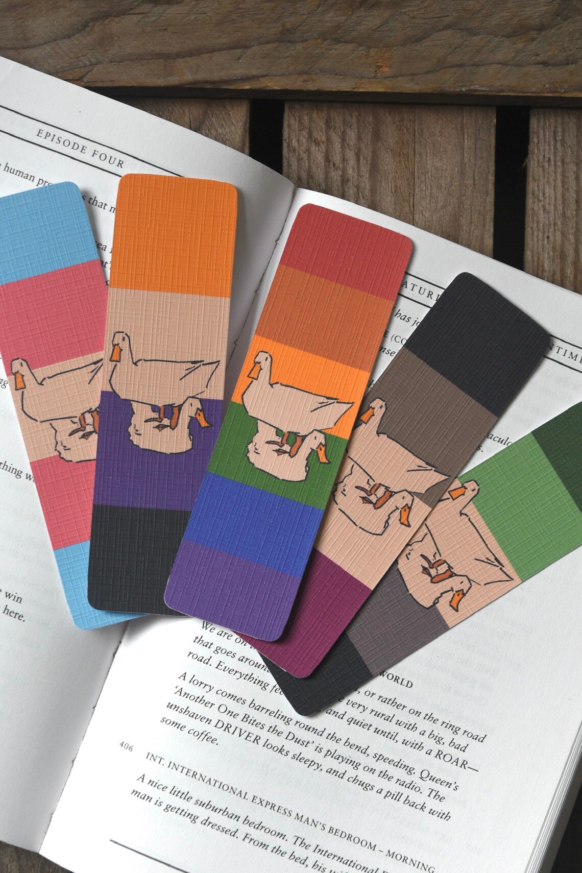 Pride Duck on Duck Bookmark - Etsy