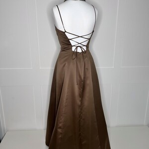 Vintage Prom Dress, Retro Graduation, 1990s Brown Lace up Back, Retro ...
