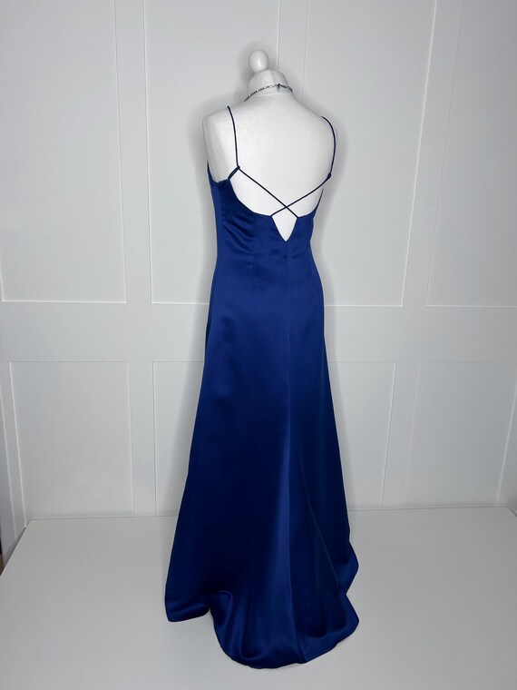 Vintage prom dress, retro graduation, 1990s blue, eve… - Gem