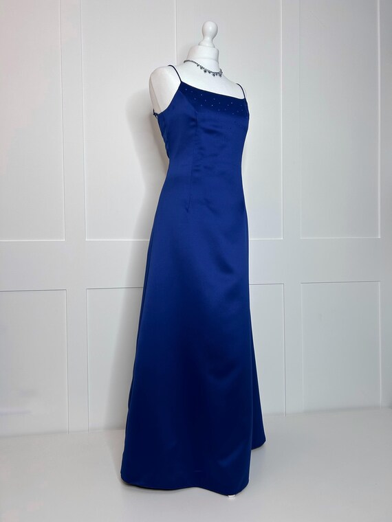 Vintage prom dress, retro graduation, 1990s blue, eve… - Gem